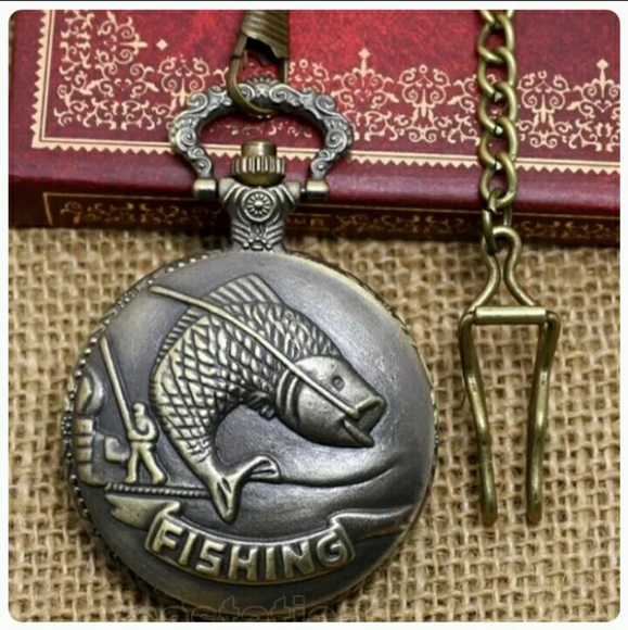 Accessories | Gone Fishing Pocket Watch | Poshmark